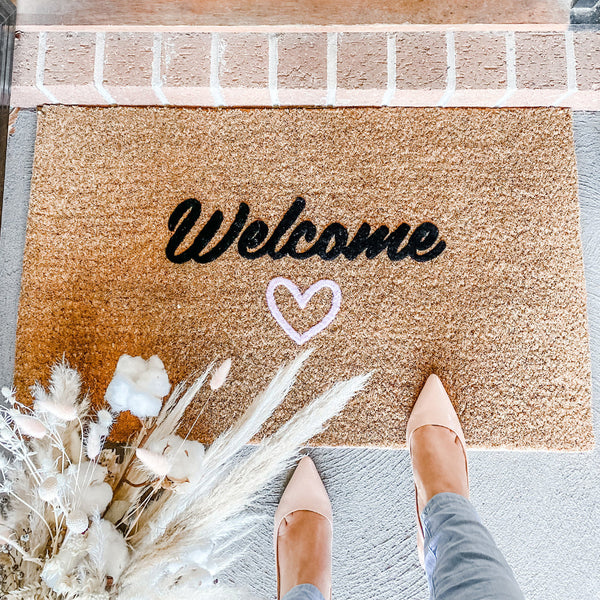 Welcome with Love Doormat - The Decor House